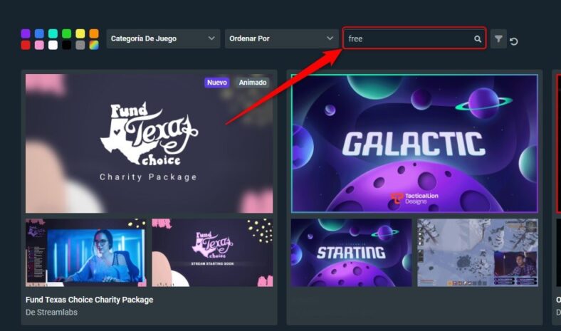 Descargar temas, plantillas y overlays gratis para Streamlabs