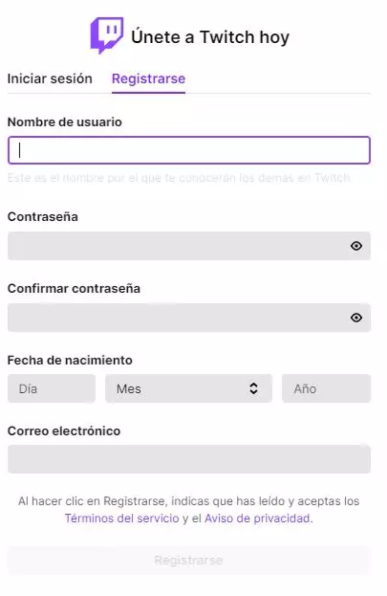 Cómo crear un canal en Twitch paso a paso en 2026
